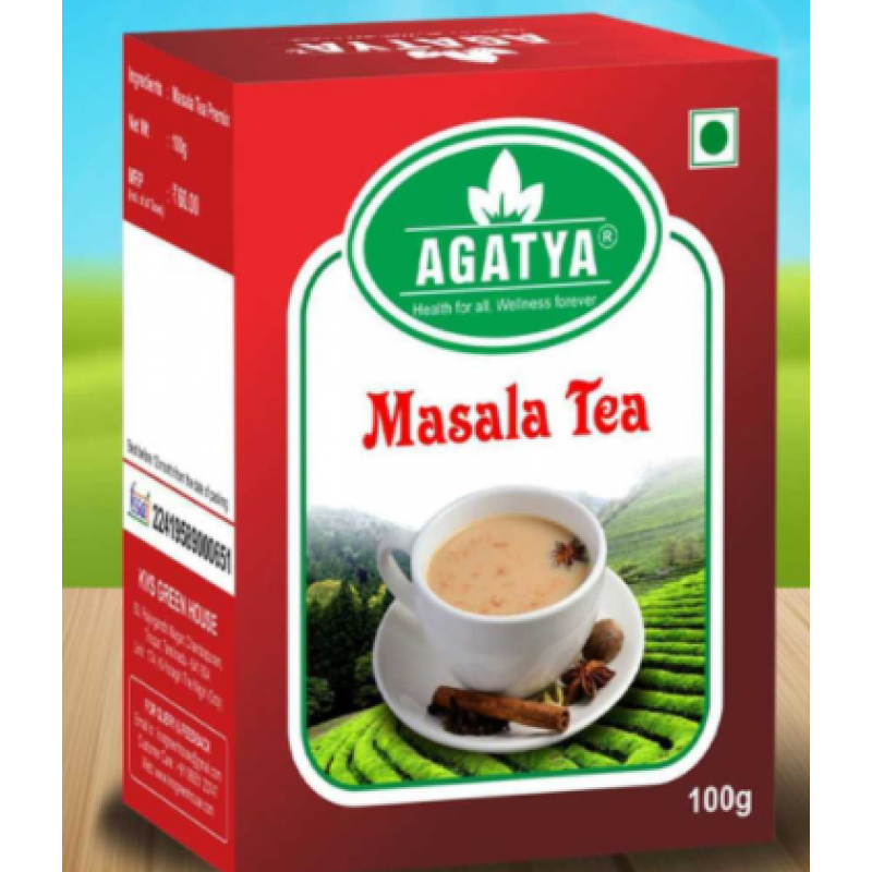 Agatya Original Masala Chai Tea, Real Ginger, Cinnamon & Cardamom