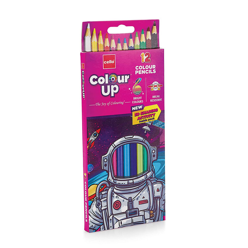 Cello ColourUp Colour Pencil Set -Pack of 12|Bright and Strong Pencil ...