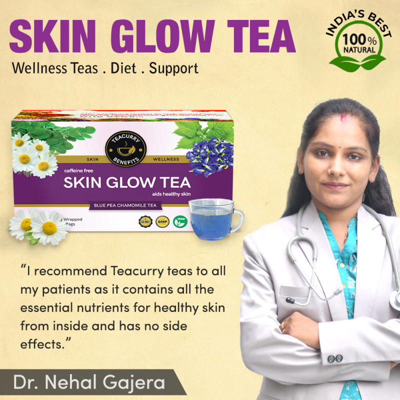 TEACURRY Skin Glow Tea (1 Month Pack | 30 Tea Bags) - Helps in Skin ...
