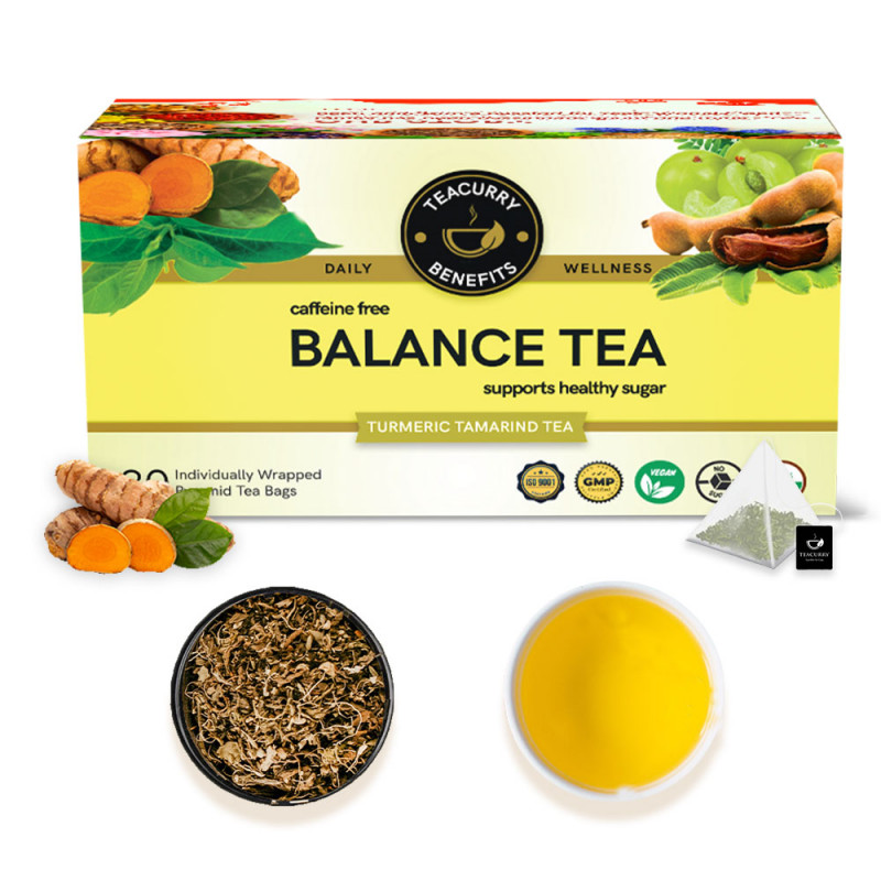 TEACURRY Diabetes Support Tea (1 Month Pack | 30 Tea Bags) - Balance ...
