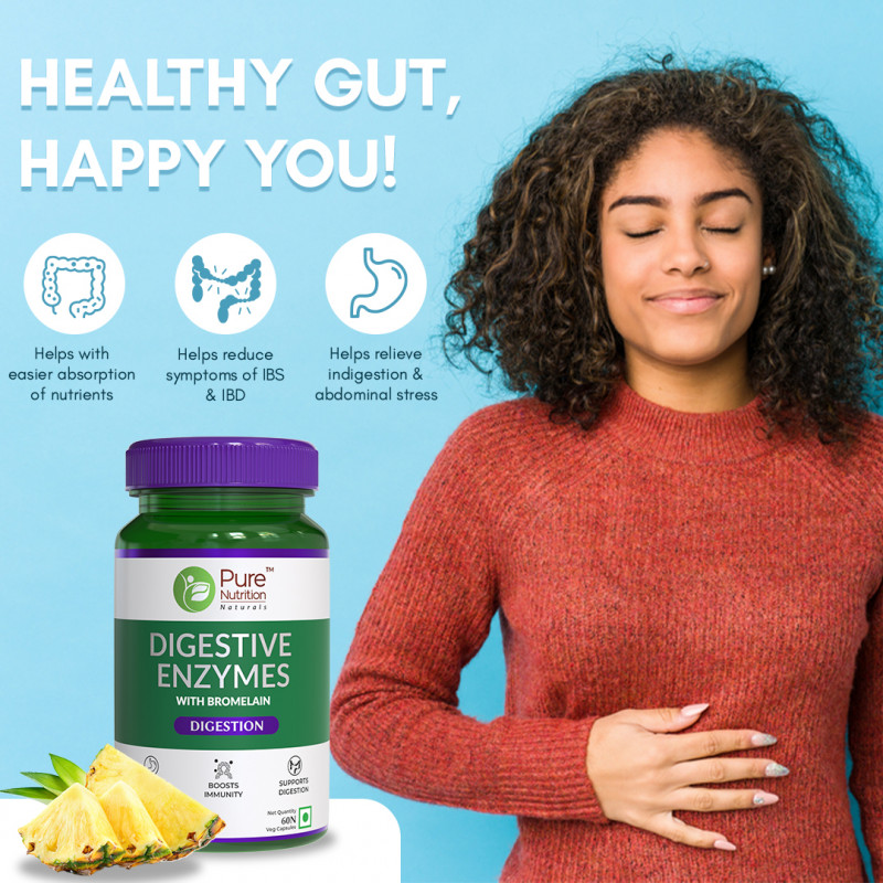 Pure Nutrition Digestive Enzymes l Supports Digestion and Better ...