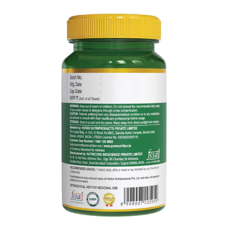 Pure Nutrition Calcium Citrate tablets for Bone and Muscle Health l ...