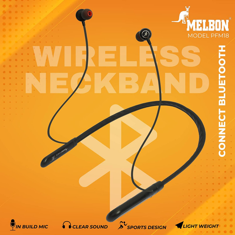 Melbon PFM18 Bluetooth Earphones with mic, Wireless Headphone