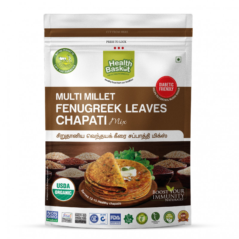 MULTI MILLET FENUGREEK LEAVES CHAPATI & GARAM MASALA CHAPATI MIX COMBO ...