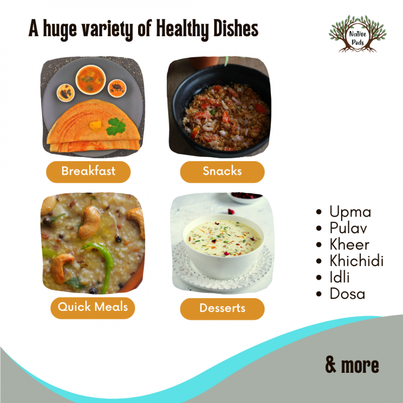 Native Pods Barnyard Millet Unpolished 500gm- Sanwa - Gluten free and ...