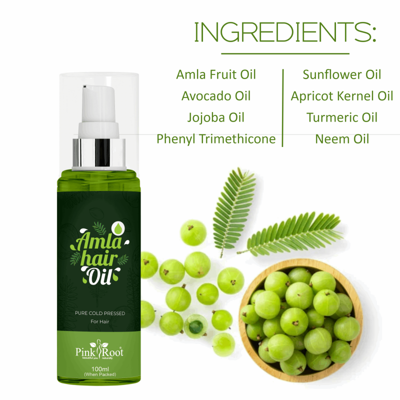 Pink Root Amla Oil 100ml, For Stronger & Healthy Looking Hair Oil