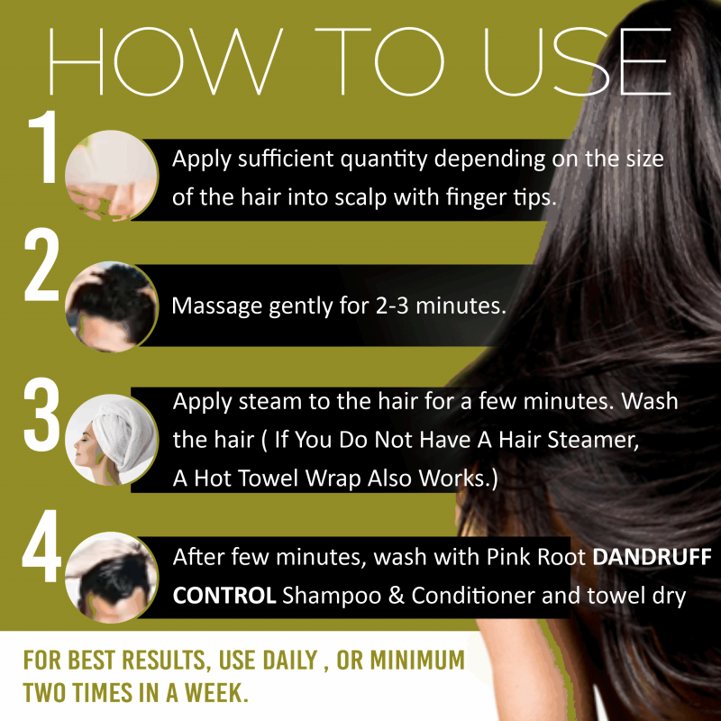Pink Root Dandruff Control Oil |Dandruff Reduction, Prevents Itching ...