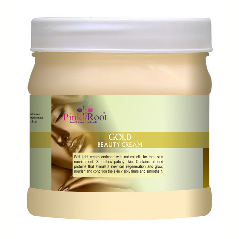 Pink Root Gold Cream (500 ml) For Daily Care, Gold Radiance & Glow ...