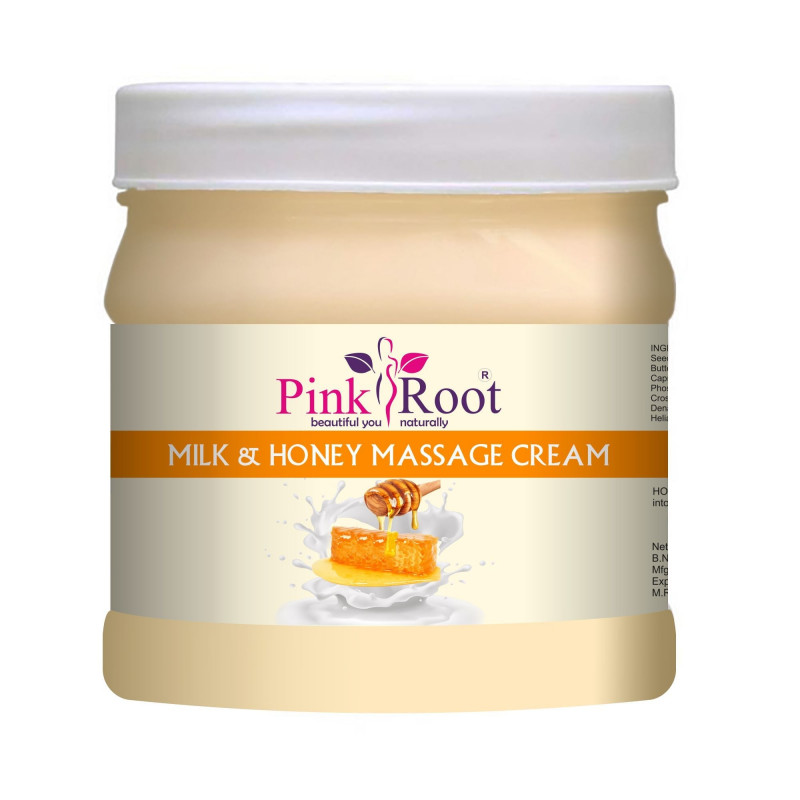 Pink Root Milk & Honey Massage Cream 500ml Contains Almond, Milk ...