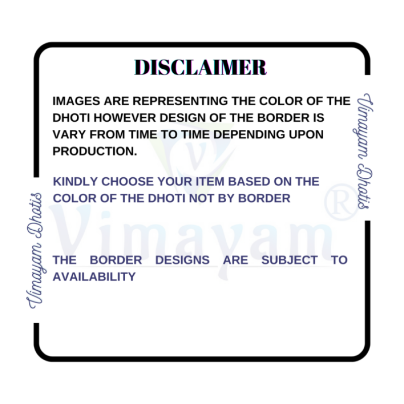 Jaquad Fancy Border Khakki Color Dhoties 7 Inch Border