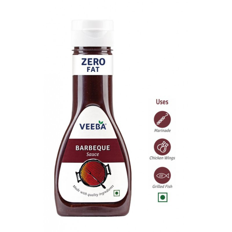 VEEBA Smokey Barbeque Sauce (330g)| Velvety Rich Texture | Enhances ...