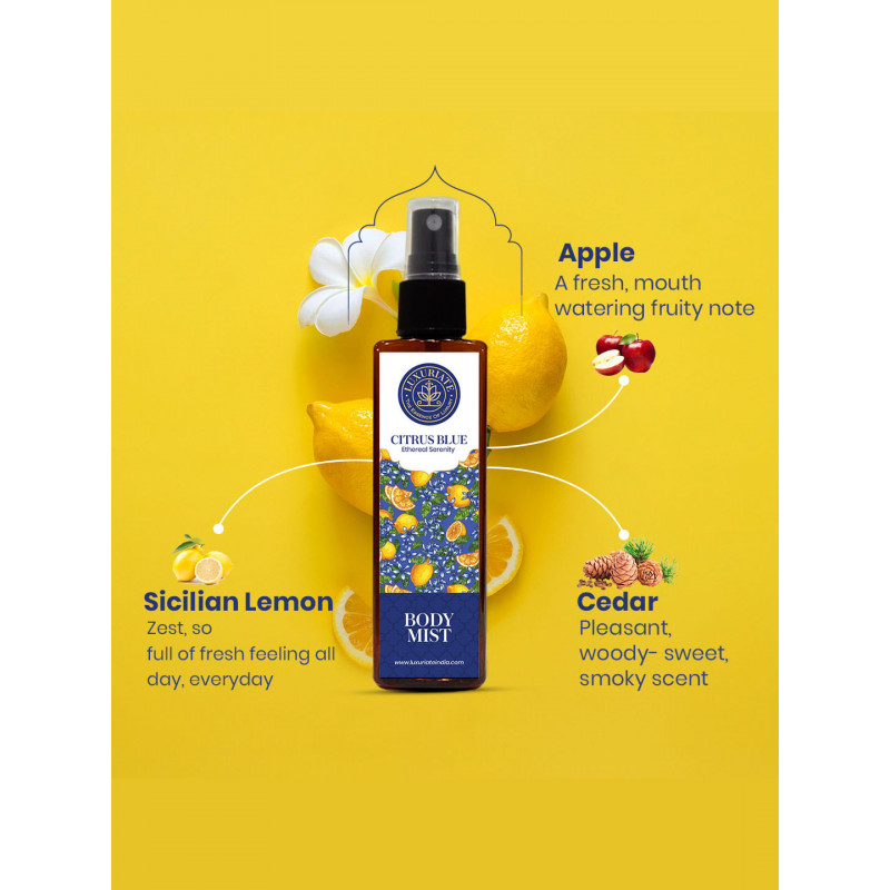 LUXURIATE Citrus Blue Mist Fragrance Body Mist - 100g