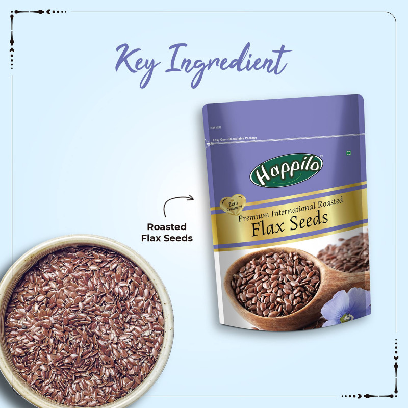 Happilo Premium Authentic Flax Seeds Roasted 250g