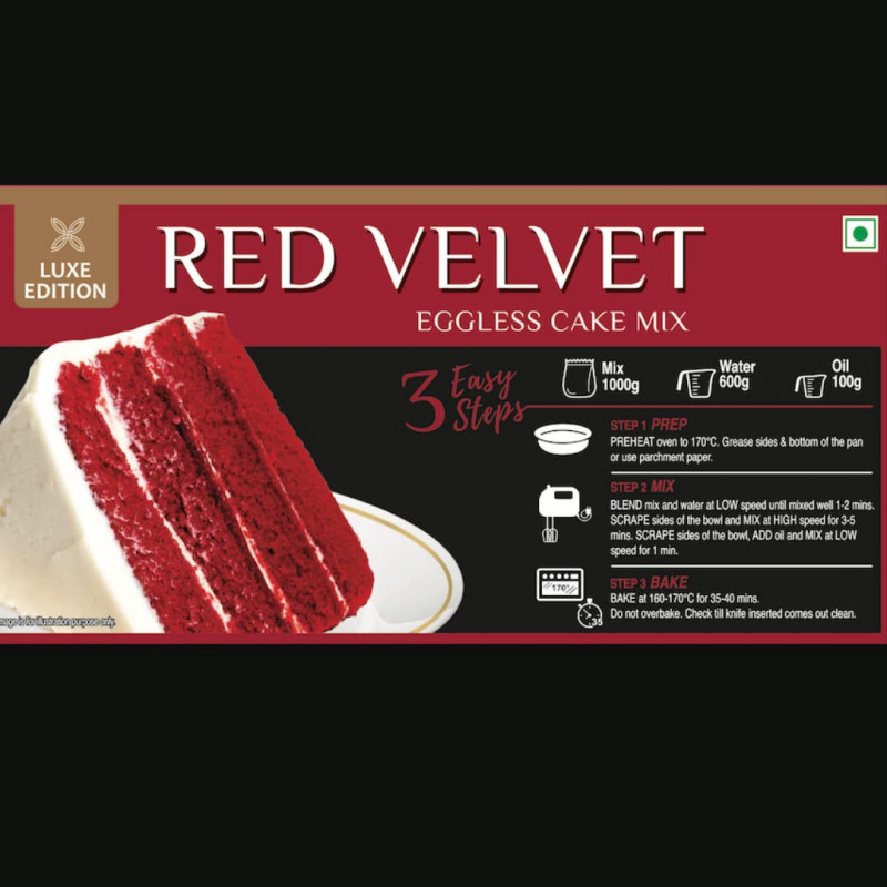 OUI Luxe Edition Red Velvet Mix I Eggless Recipe I Instant Cake Mix ...