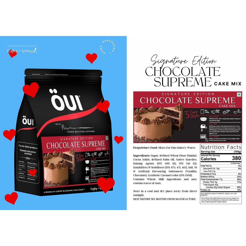 OUI Signature Edition Chocolate Supreme Cake Mix I Egg-based recipe I ...