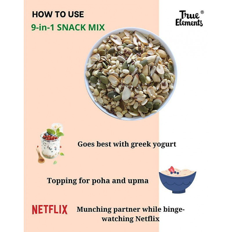 True Elements 9 in 1 Snack Mix 250g - Nuts and Seeds Mix | Mix Seeds ...
