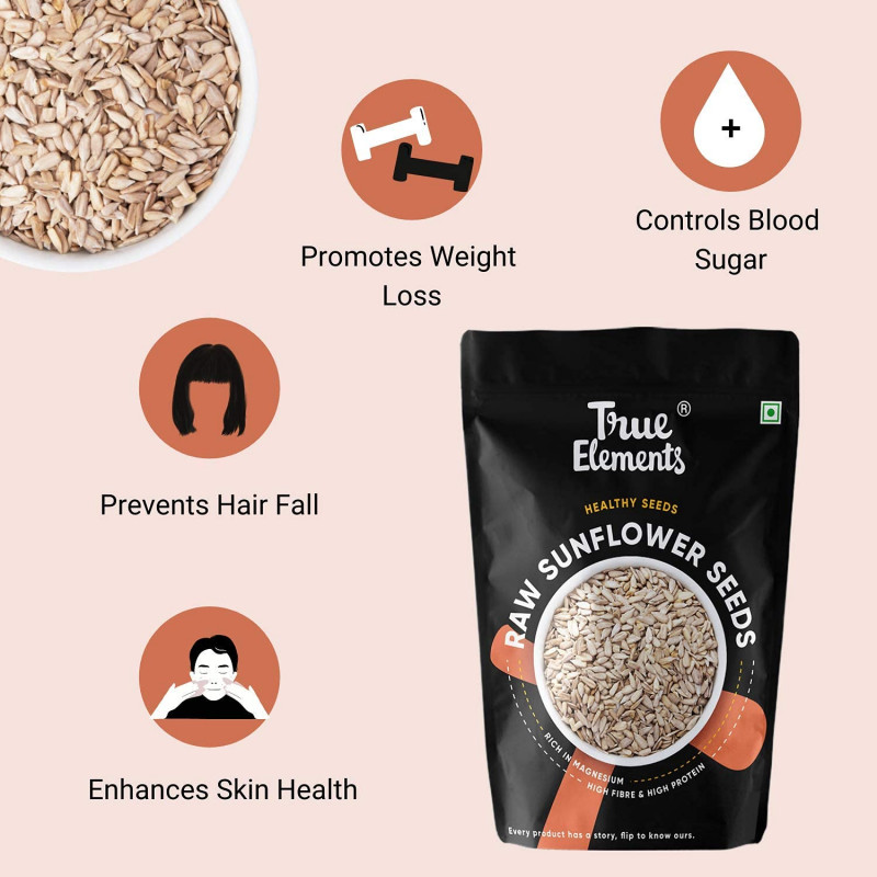 True Elements Sunflower Seeds 250g - Raw Seeds for Eating | Healthy Snacks | High in Vitamin ...