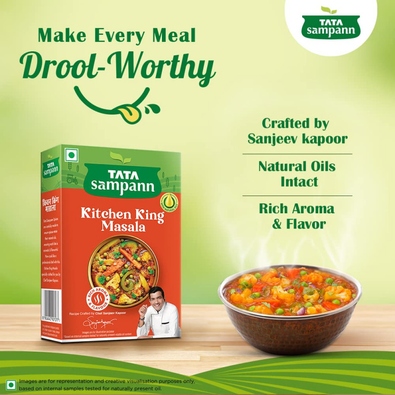 Tata Sampann Kitchen King Masala with Natural Oils, Crafted by Chef ...