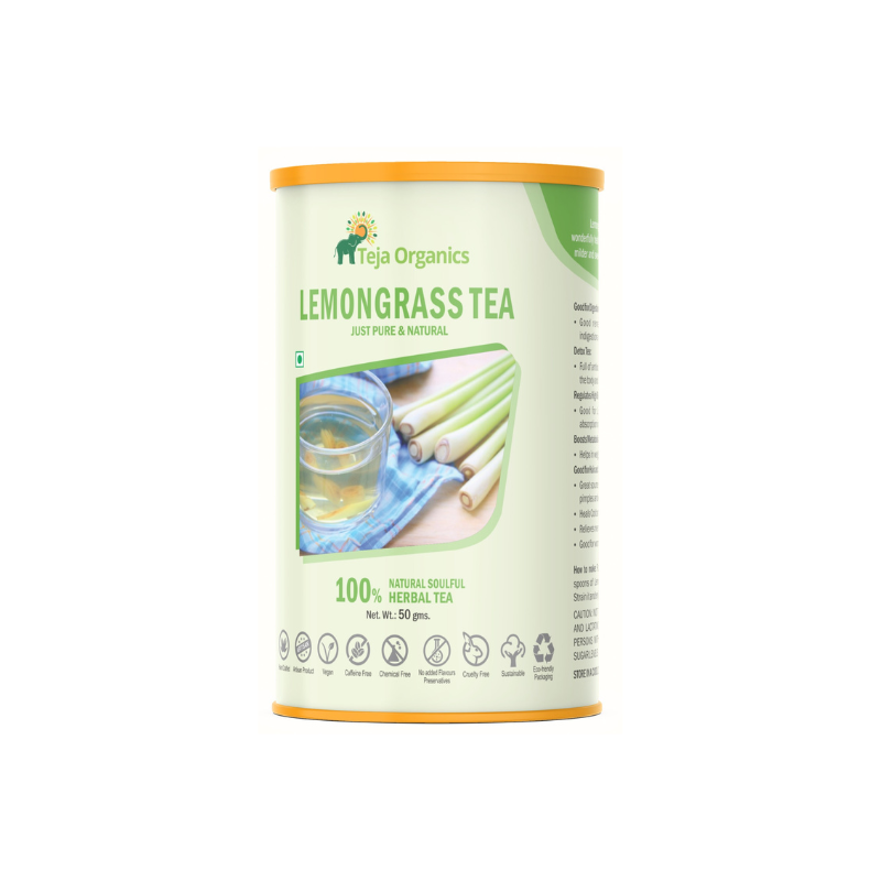 Tejas Organics Lemongrass Tea 50gms | Digestive Health | Bloating ...