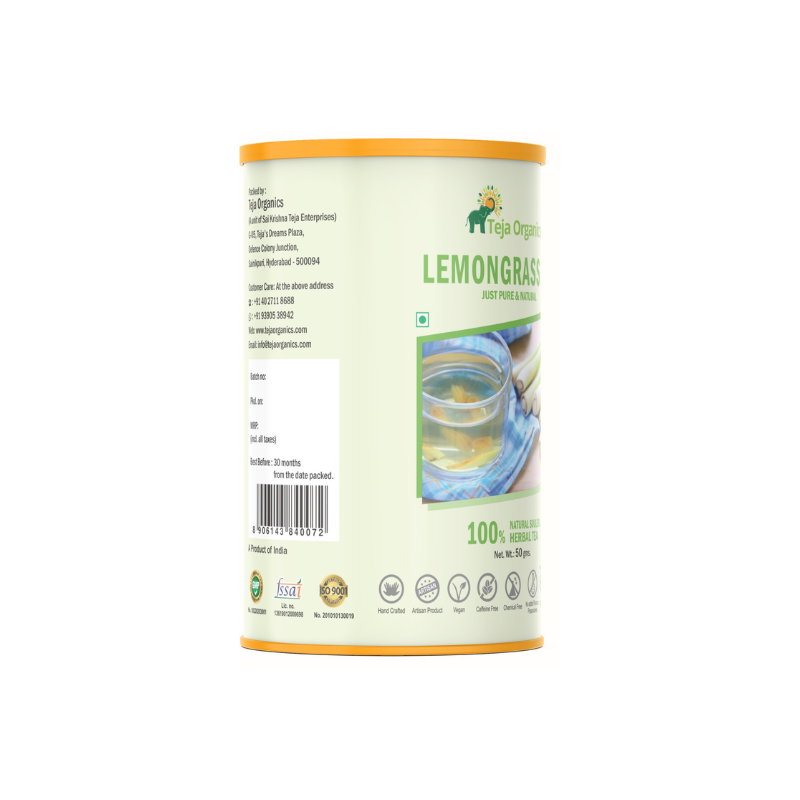 Tejas Organics Lemongrass Tea 50gms | Digestive Health | Bloating ...