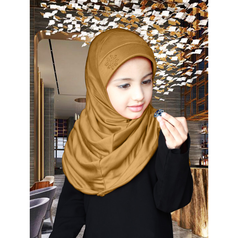 Mehar HIJAB GIRL'S MODEST CLOTHING HIJAB LITTLE ZEENATH - (GOLD)