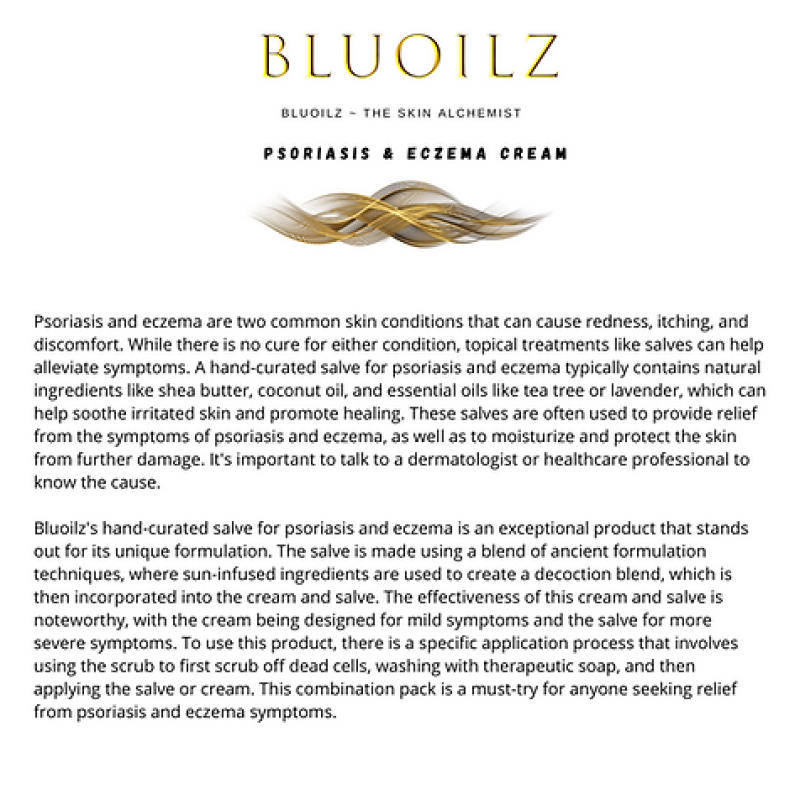 Bluoilz Psoriasis & Eczema Salve Skin Allergies & Rashes | Ideal for ...