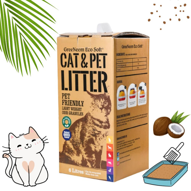 EcoSoft Organic Cat Litter| Plant Based | Smart Quick clumping ...