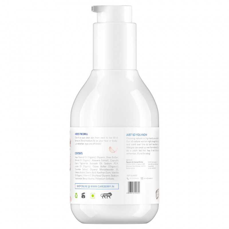 Careberry Vanilla & Extra Virgin Coconut Oil Body Lotion | Ultra ...