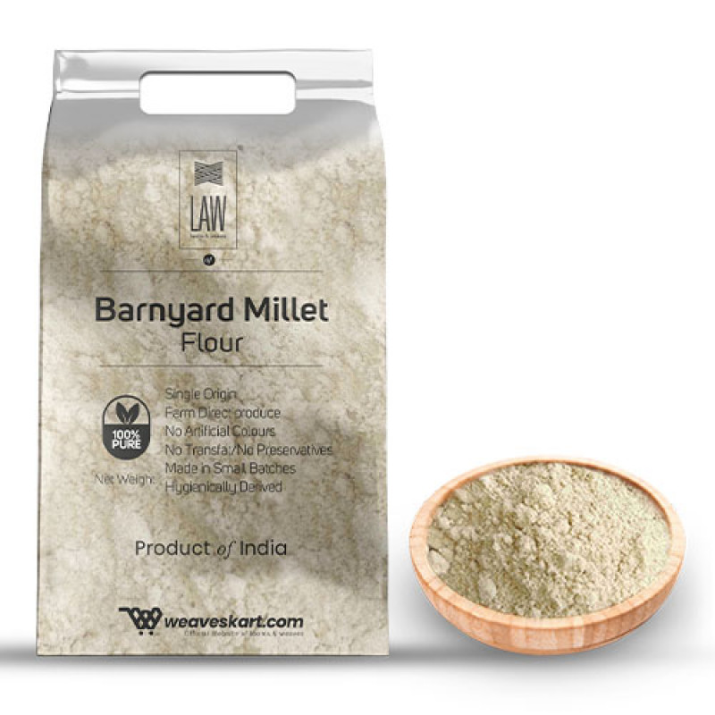 Looms & Weaves 100% Pure Barnyard Millet Flour | Healthy Cooking Flour ...