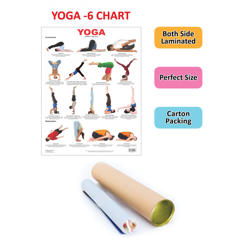 Yoga Inversions Chart by Dreamland Publications | Both Side Laminated ...