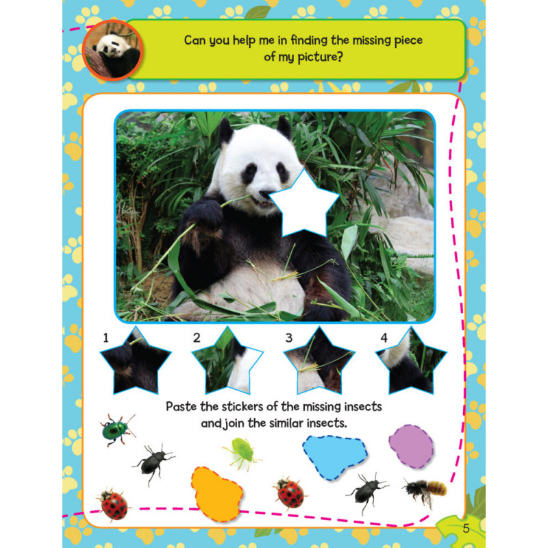 Sticker Activity Book Jungle Animals | Educational entertaining content ...