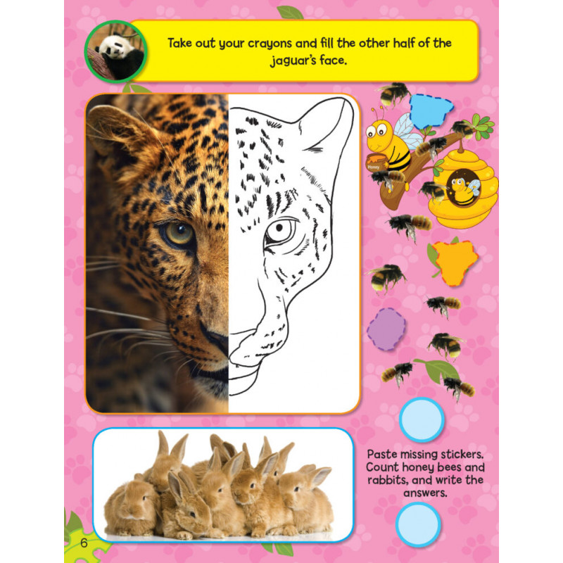 Sticker Activity Book Jungle Animals | Educational entertaining content ...