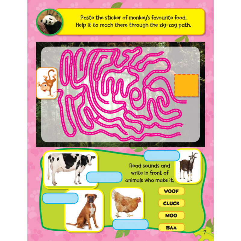 Sticker Activity Book Jungle Animals | Educational entertaining content ...