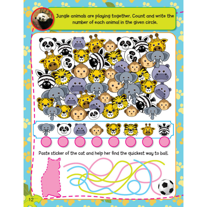 Sticker Activity Book Jungle Animals | Educational entertaining content ...