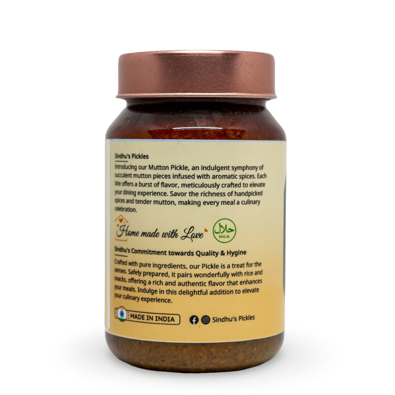 Sindhu's Mutton Pickle | ‎No Artificial Flavours | Homemade Pickle ...