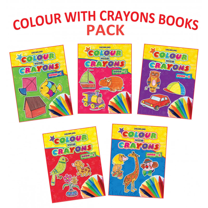 Color With Crayons – 5 Books Pack | Home learning materials | Children ...
