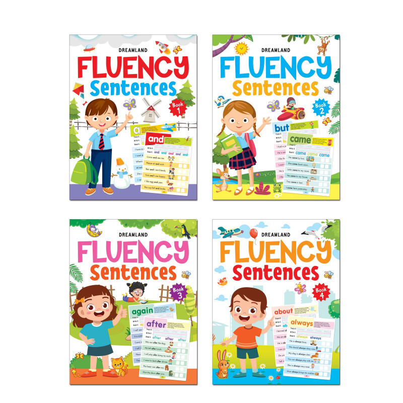 Fluency Sentences Books for Ages 4 to 8 (Pack of 4 Books) | Early ...