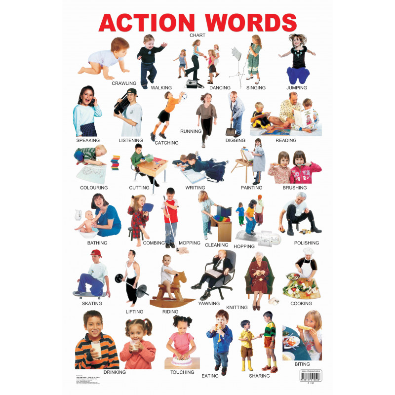 Children's Action Words Chart | Learning through play | Preschool ...