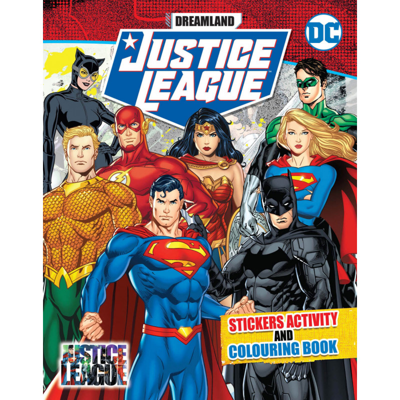 Justice League Colouring Book With Stickers For Kids | Cartoon ...