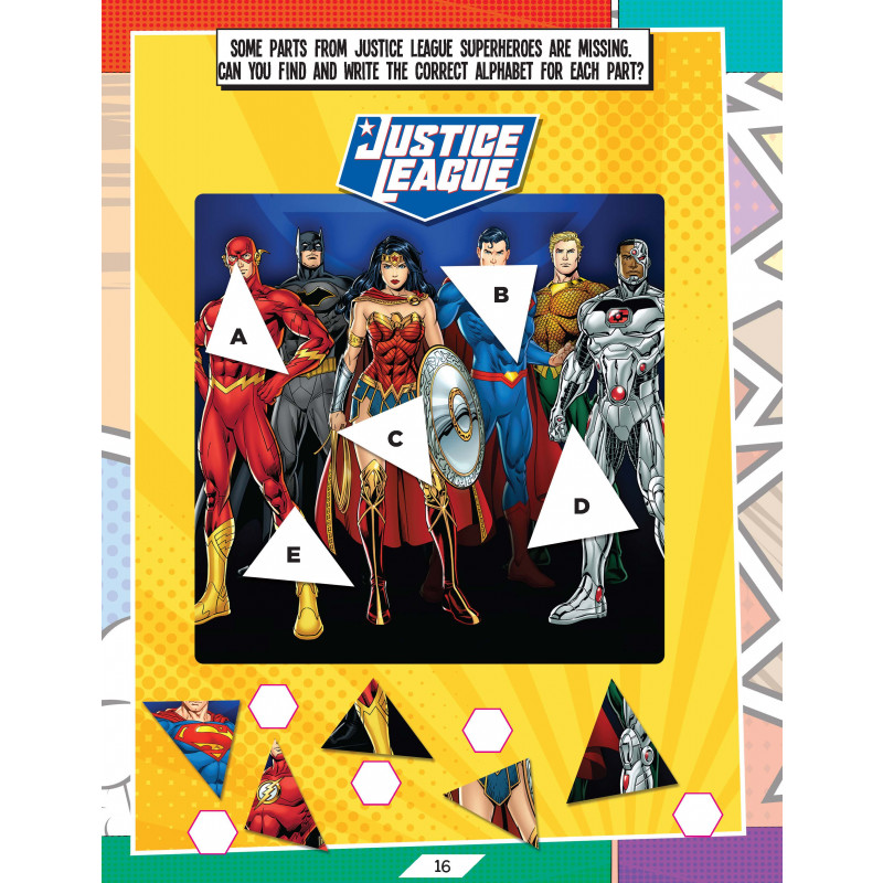 Justice League Colouring Book With Stickers For Kids | Cartoon ...