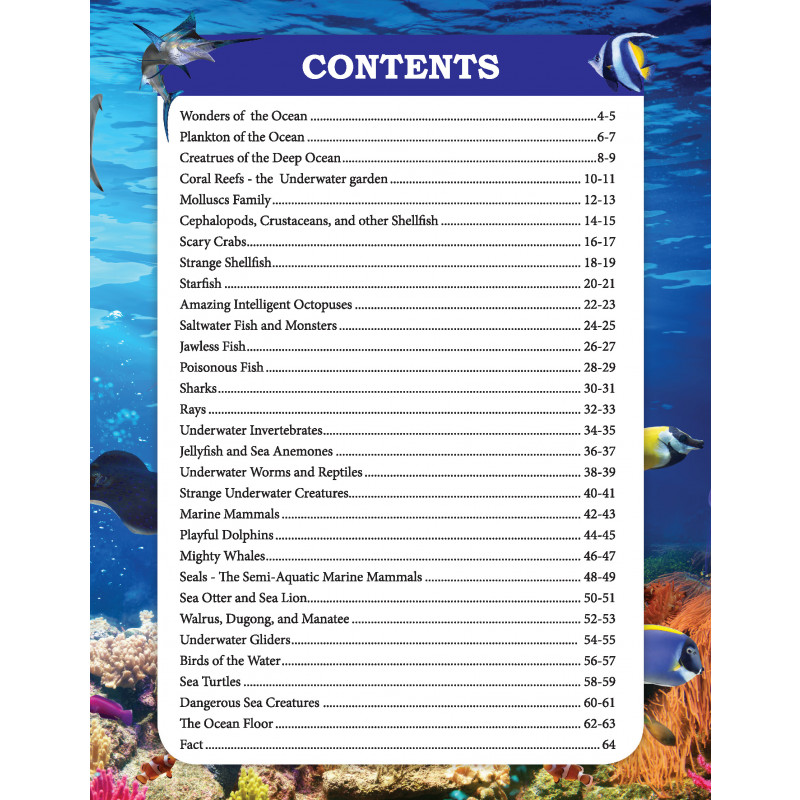 Ocean World Encyclopedia Book For Ages 6 to 12 | Explore Underwater ...