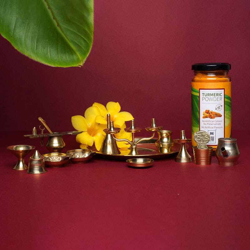 Looms And Weaves South Indian Pooja Set 3 | Traditional Pooja Kit ...