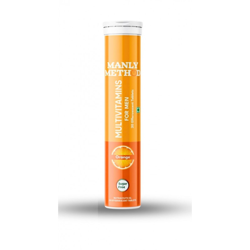 Manly Method Multivitamin Immunity Power Orange Flavor Effervescent ...