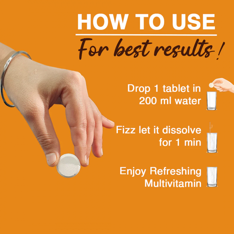 Manly Method Multivitamin Immunity Power Orange Flavor Effervescent ...