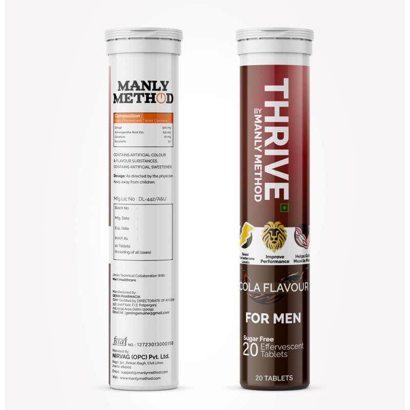 Manly Method Thrive - Male Performance Enhancement Cola Flavour ...