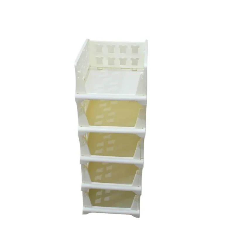 5 Layer Stackable Multifunctional Storage Rack | Space-Saving Cart | PP Plastic Storage Rack ...