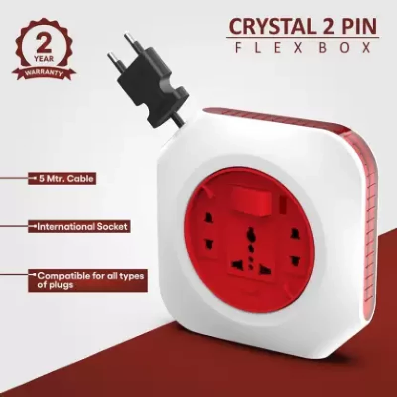 Crystal Square Extension Flex Box 2-Pin | 5 Meter Power Cable ...