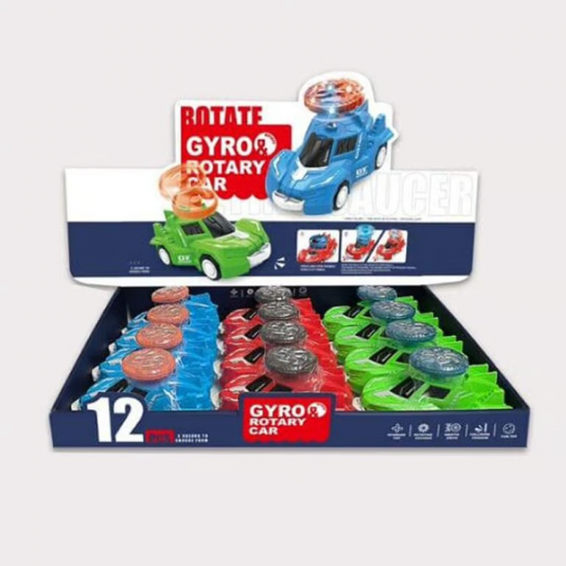 12 Pack Gyro Rotary Friction Powered Car Toy | Kids Toy Cars | Friction ...