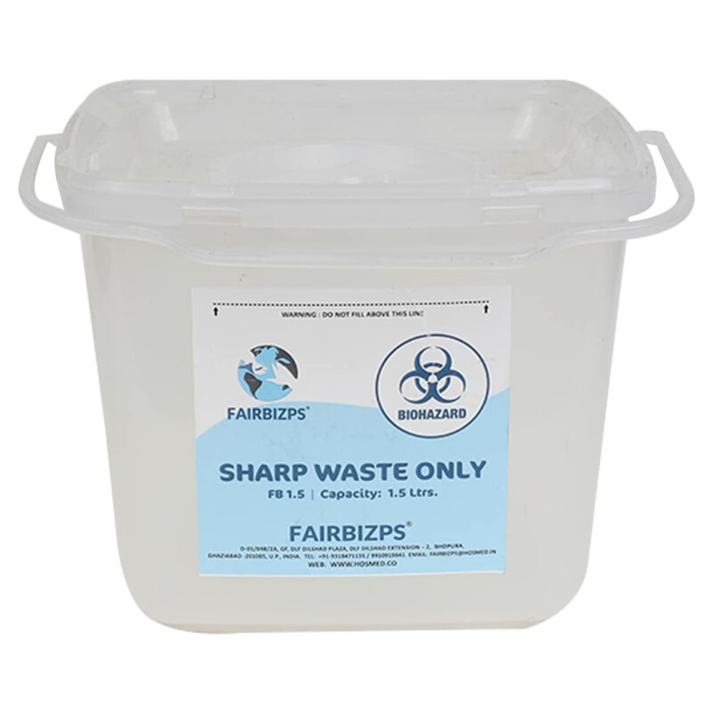 FAIRBIZPS Bio-Medical Sharps Container With Puncture Proof | Bio-waste ...
