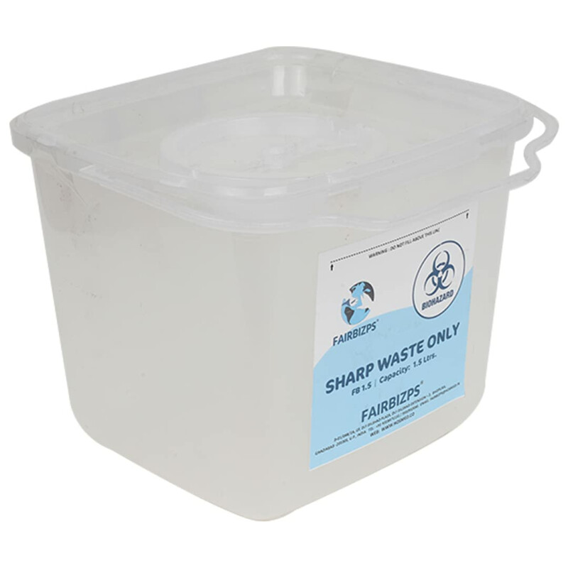 FAIRBIZPS Bio-Medical Sharps Container With Puncture Proof | Bio-waste ...